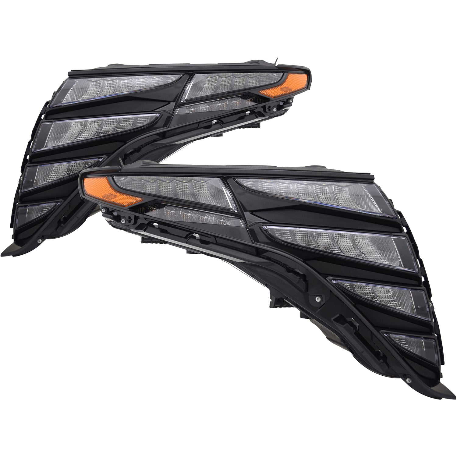 LED Daytime Running Light Set Black Trim CAPA Certified for 2022-2024 ...