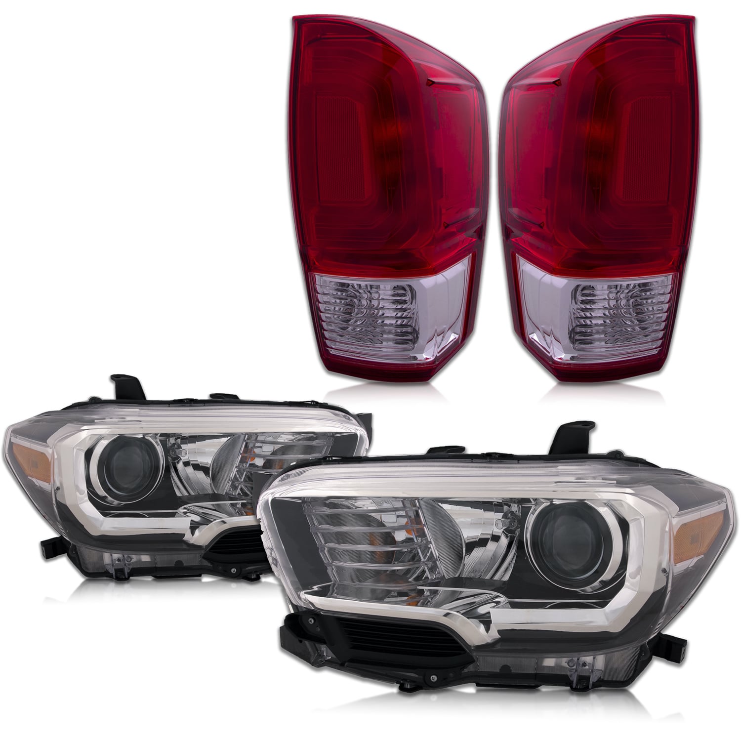Headlight and Tail Light Set Halogen CAPA Certified Left Driver Right ...