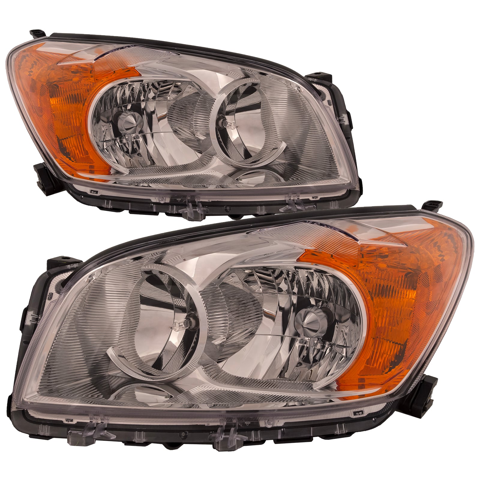 Left and Right Headlights For 09-12 Toyota RAV4 North America Built ...