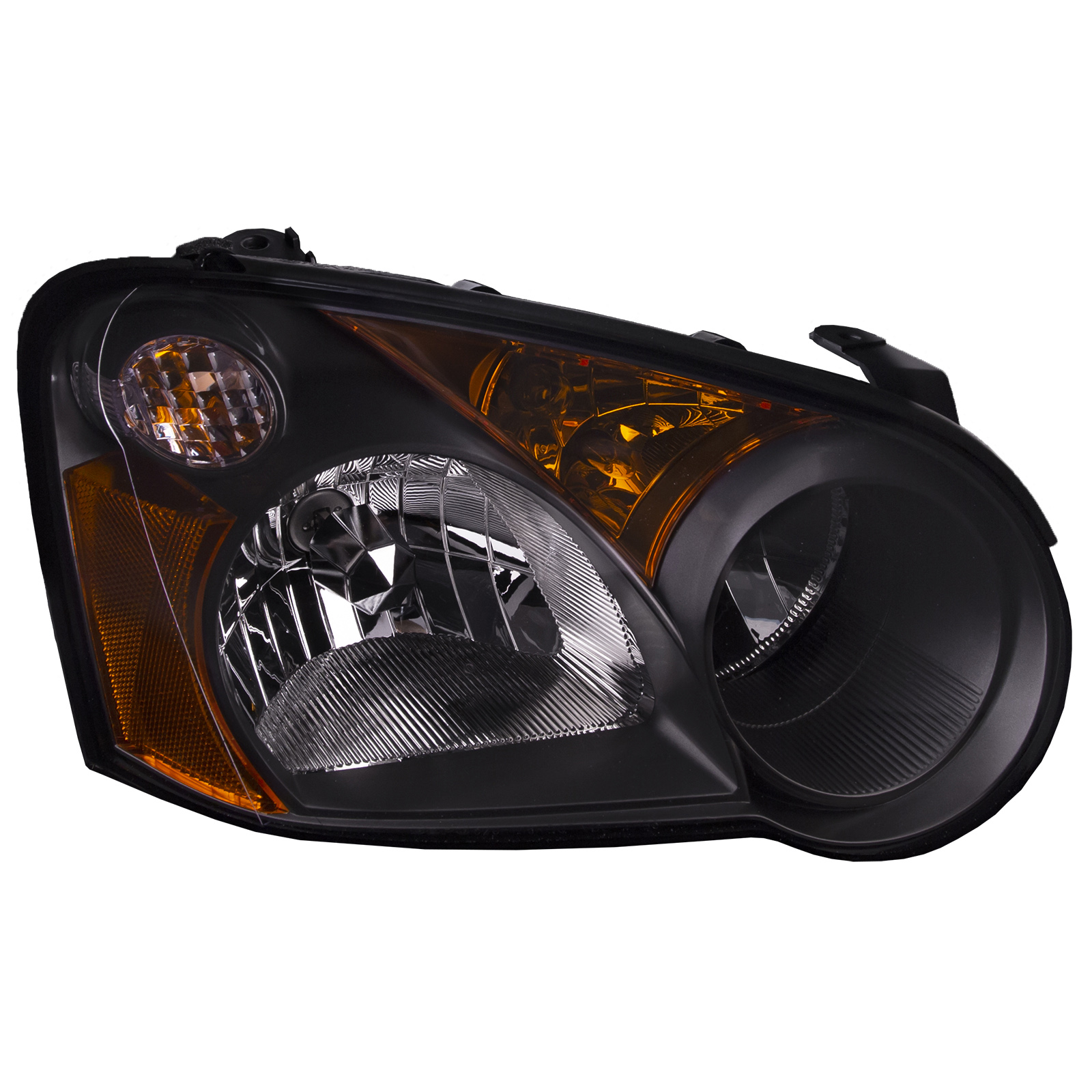 Headlight Halogen Black Right Passenger CAPA Certified Fits 2005 Subaru ...