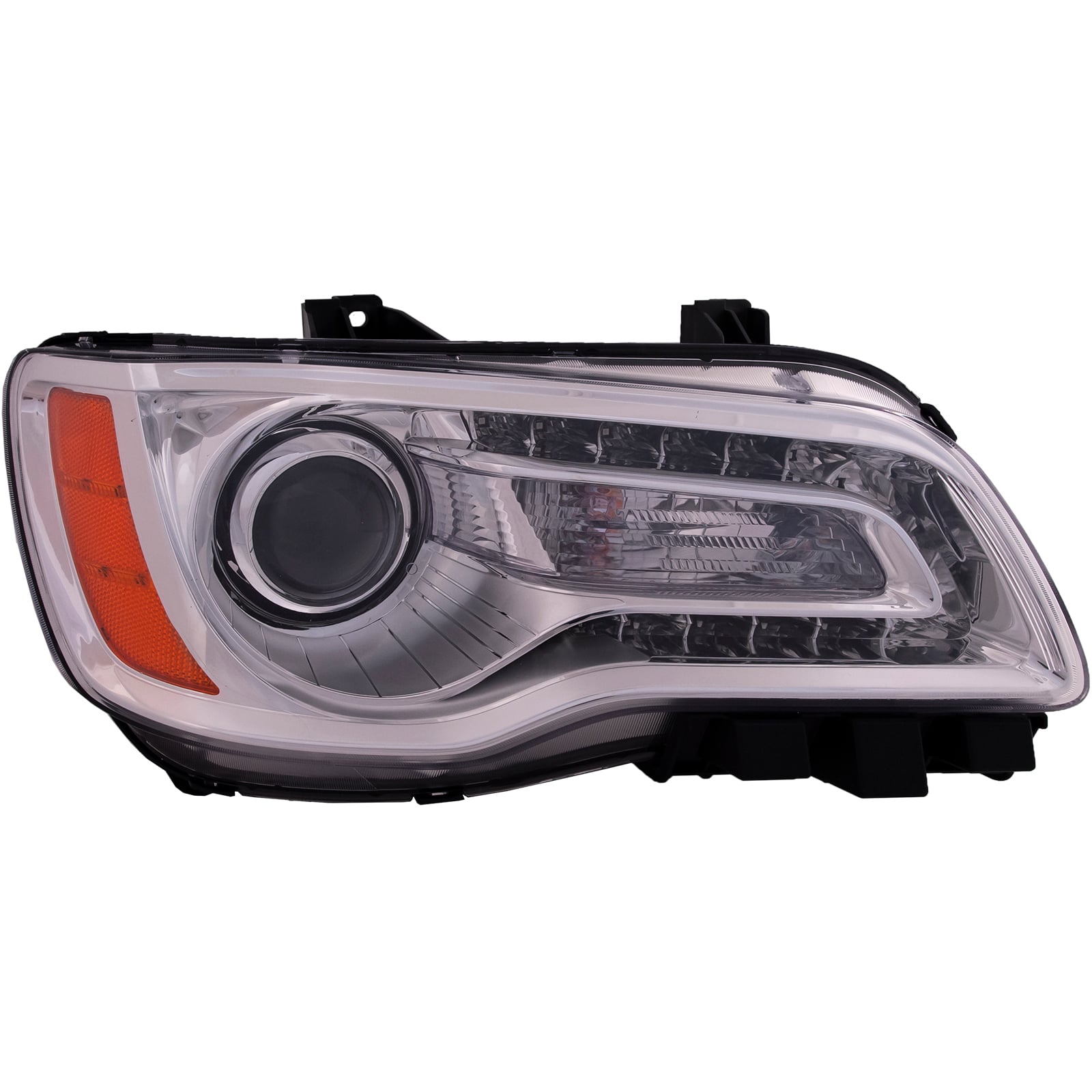 Headlight Halogen Chrome Bezel CAPA Certified Right Hand Passenger Side ...
