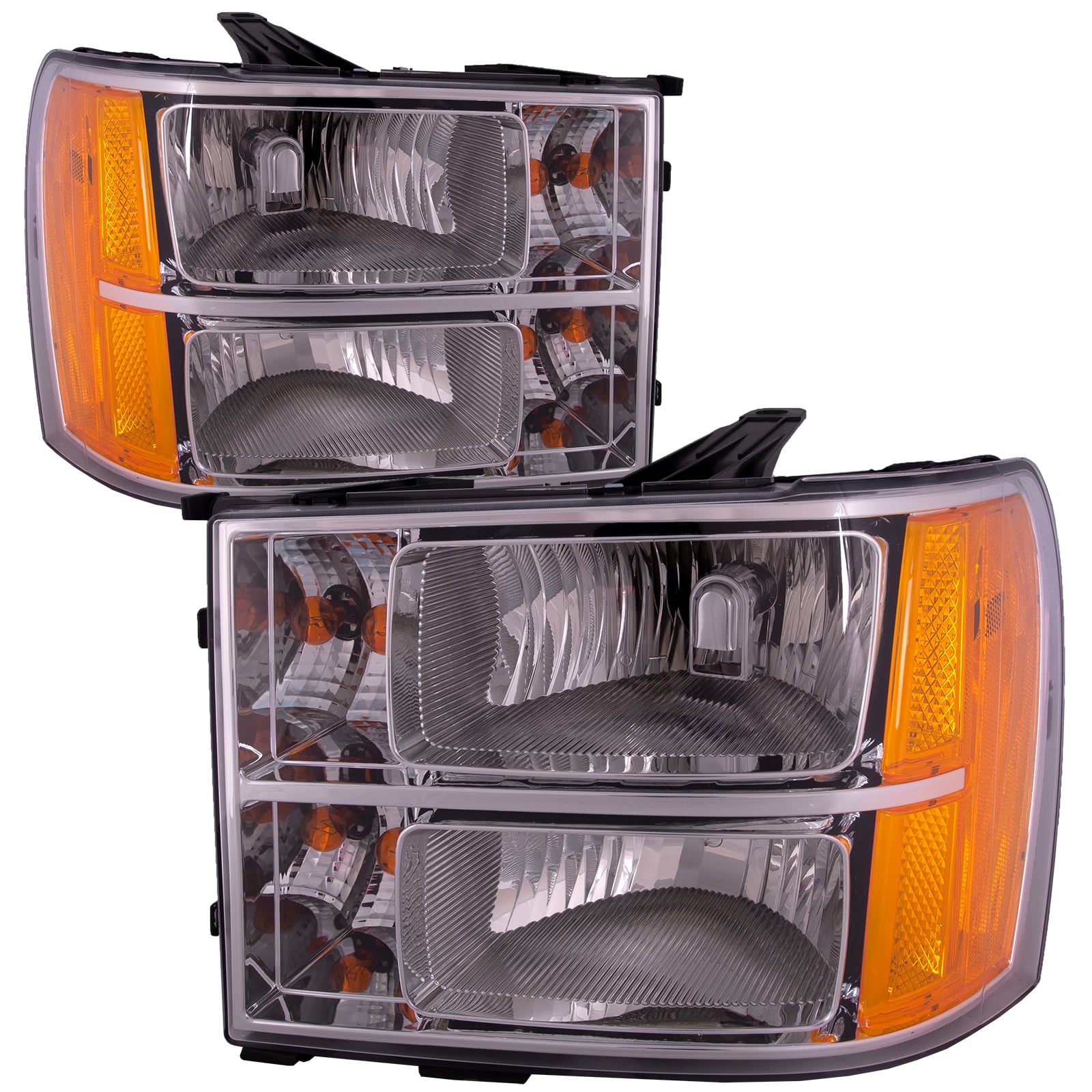 Headlights Set Left Right CAPA Certified Pair Fits 2007-2014 GMC Sierra ...