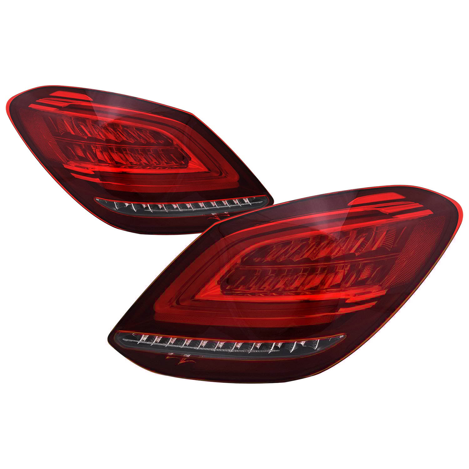 Left and Right Tail Lights For 19 21 Mercedes Benz C300 C43 AMG C63 AMG C63 AMG S Sedan Models CAPA Certified