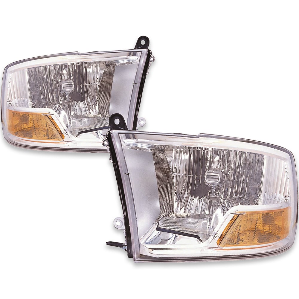 Headlight Set Compatible With Dodge Ram 1500 2500 3500 2009-2012 CAPA ...