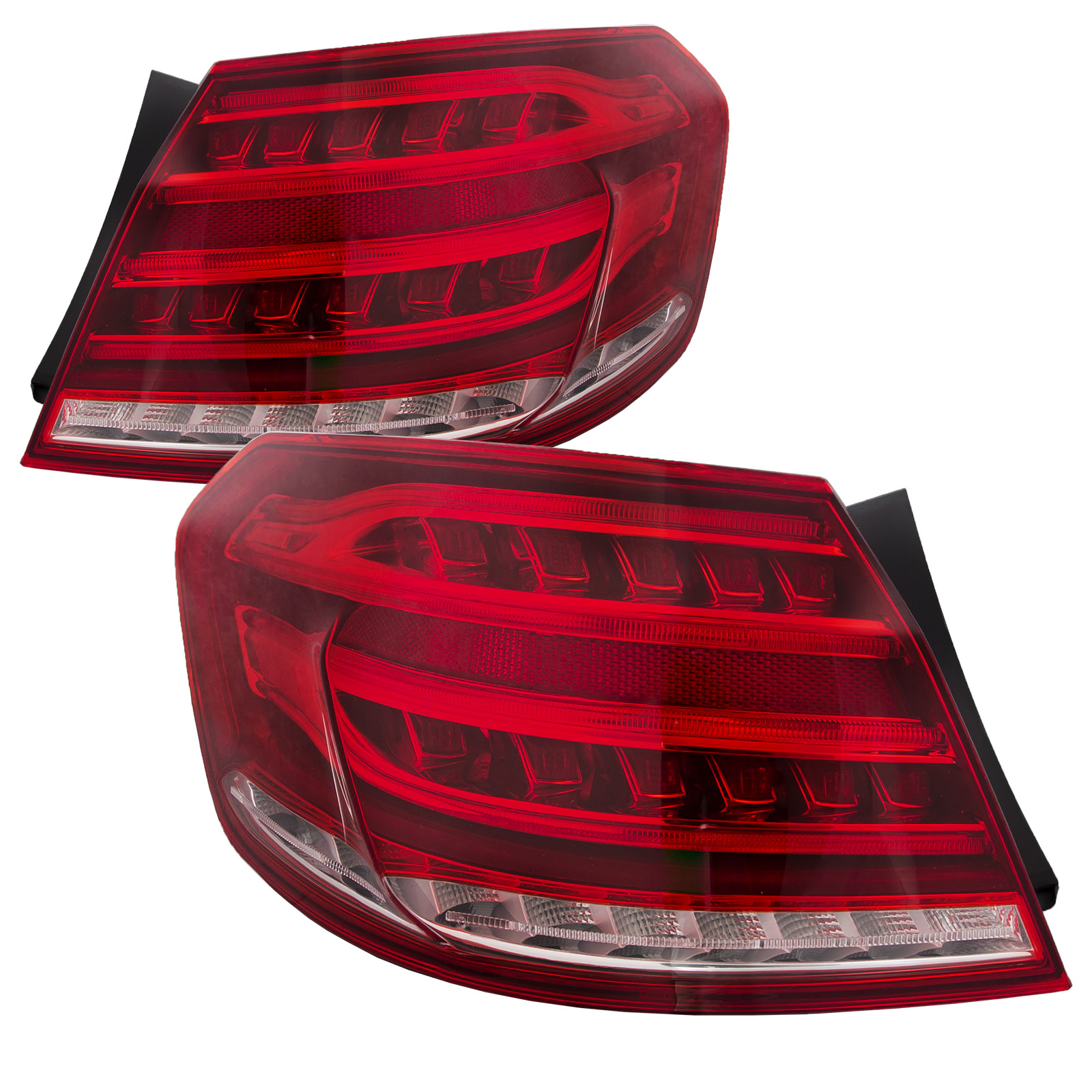 Tail Lights Set LED Right Passenger Left Driver 4Door Sedan Pair Fits 2014 Mercedes Benz E-Class ...