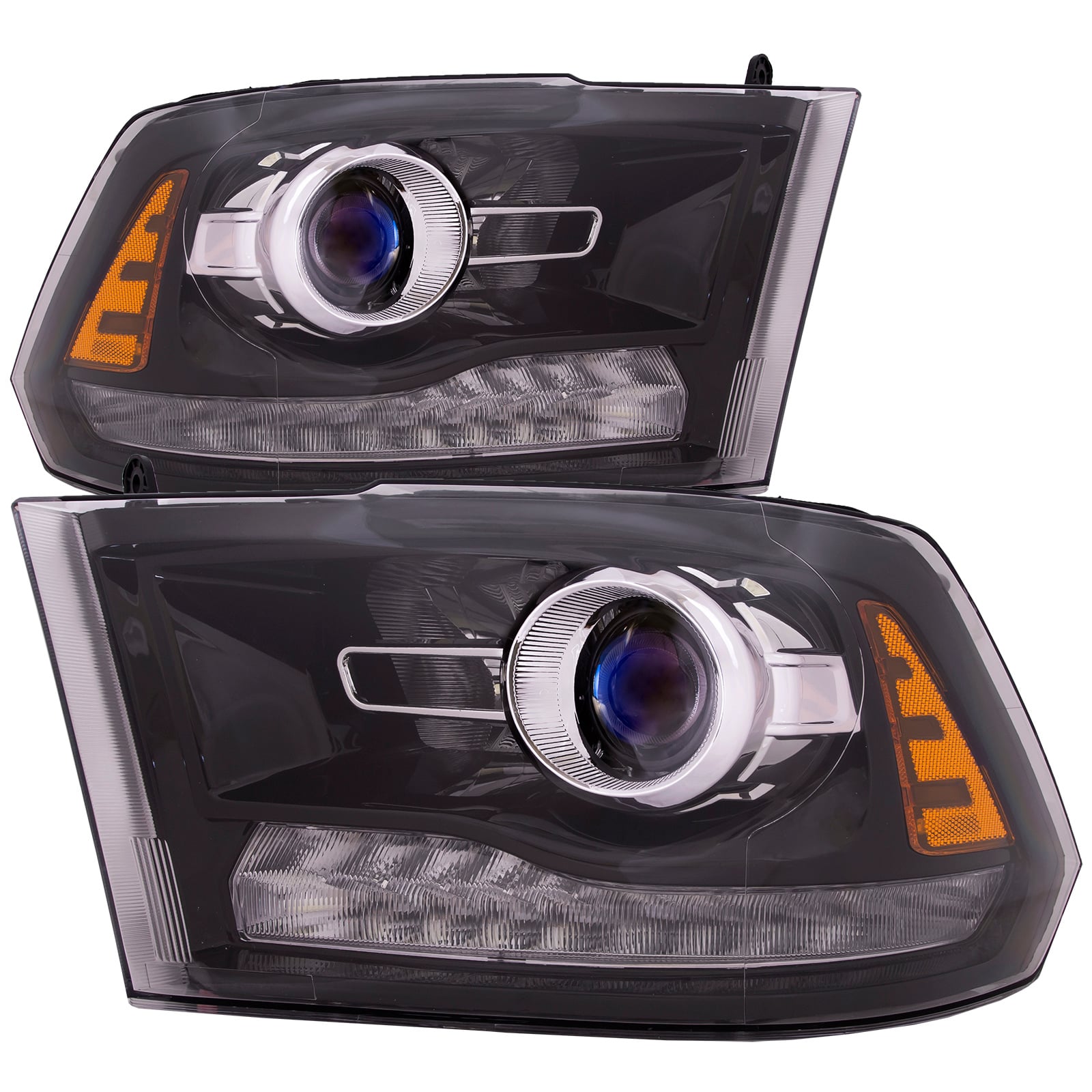 Headlight Halogen Black Bezel Right Passenger Left Driver Fits Dodge ...