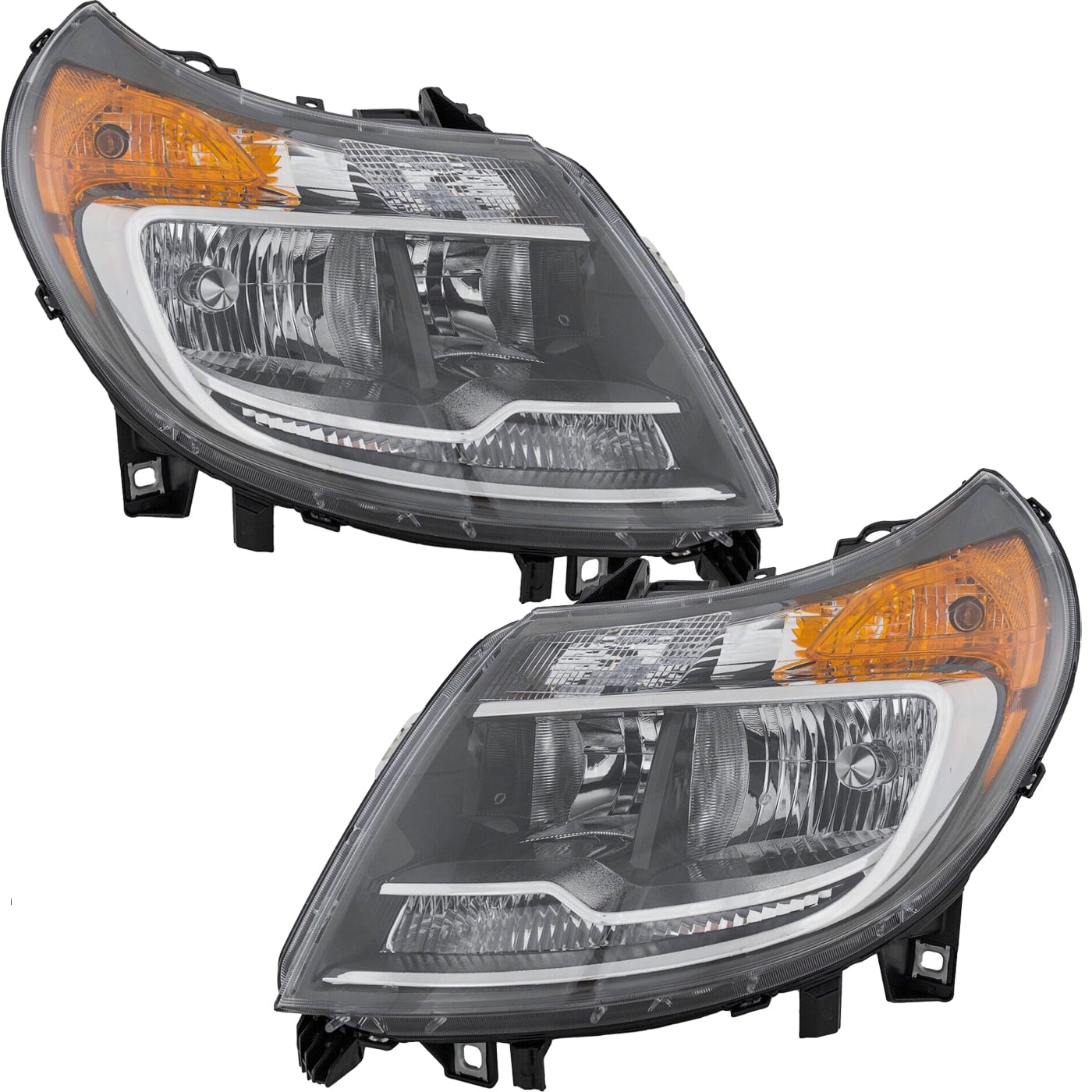 Headlights Halogen w/Daytime Running Lamps Driver Left Fit 2014-2022 ...
