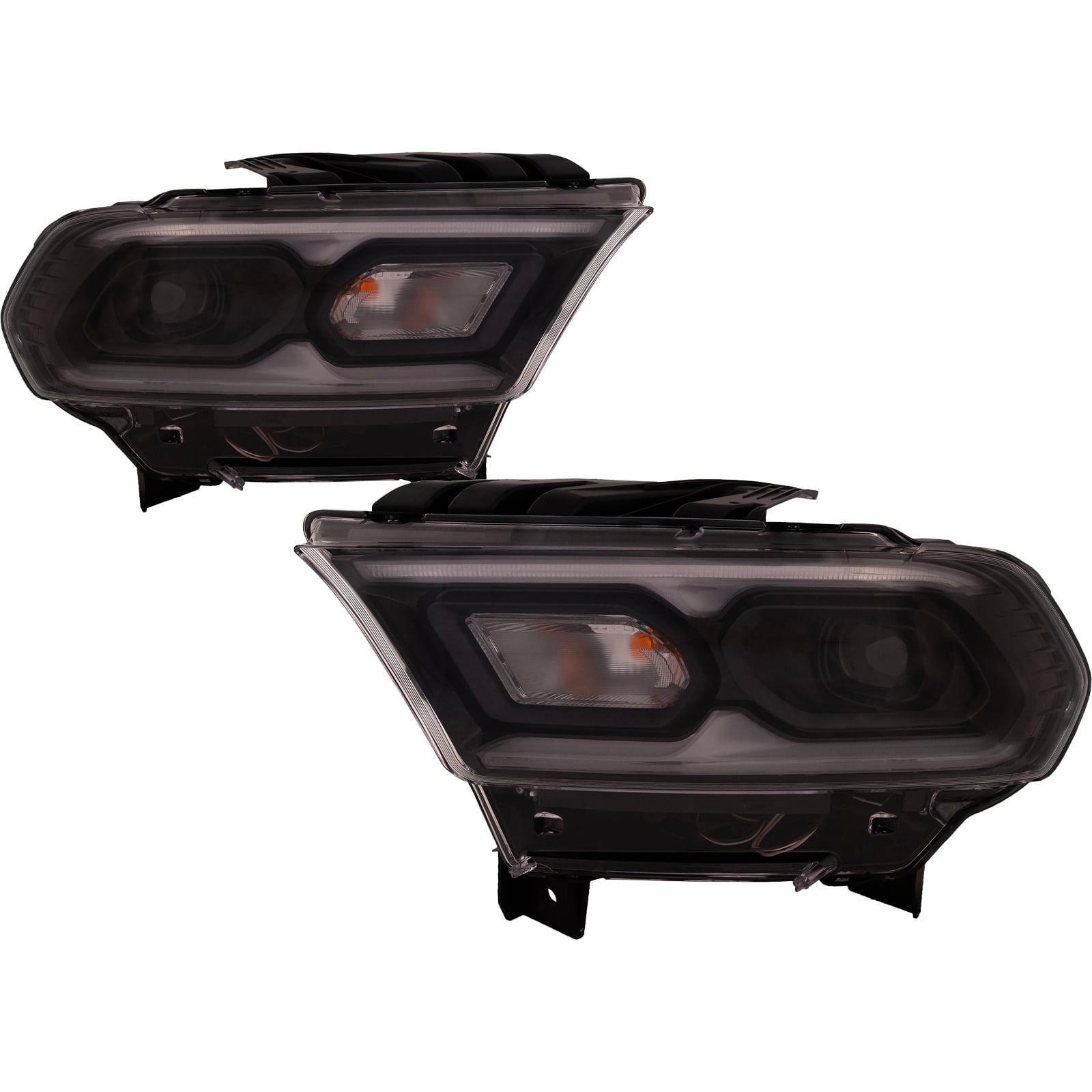 Black LED Left and Right Headlights For 21-25 Dodge Durango With ...