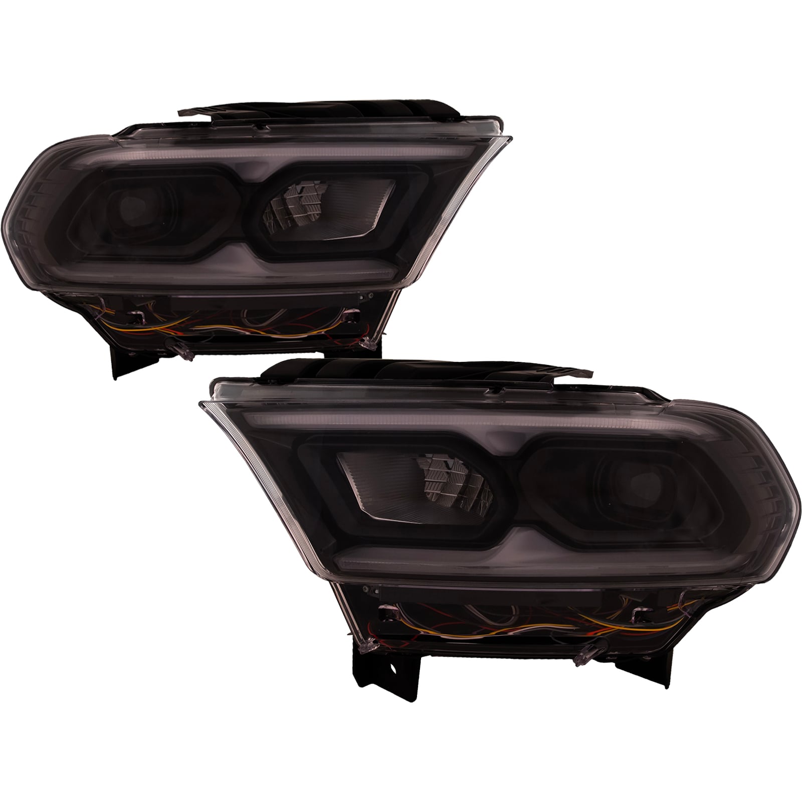 Black LED Left and Right Headlights For 2021-2025 Dodge Durango With ...