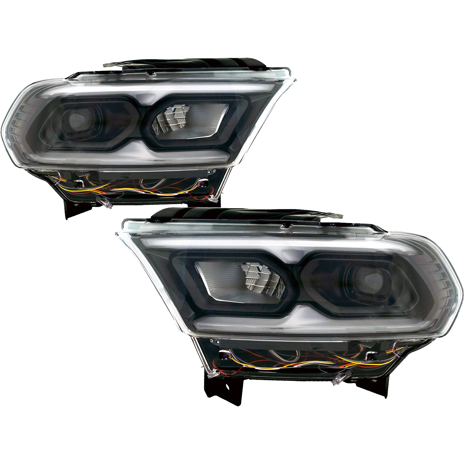 Black LED Left and Right Headlights For 2021-2025 Dodge Durango With ...