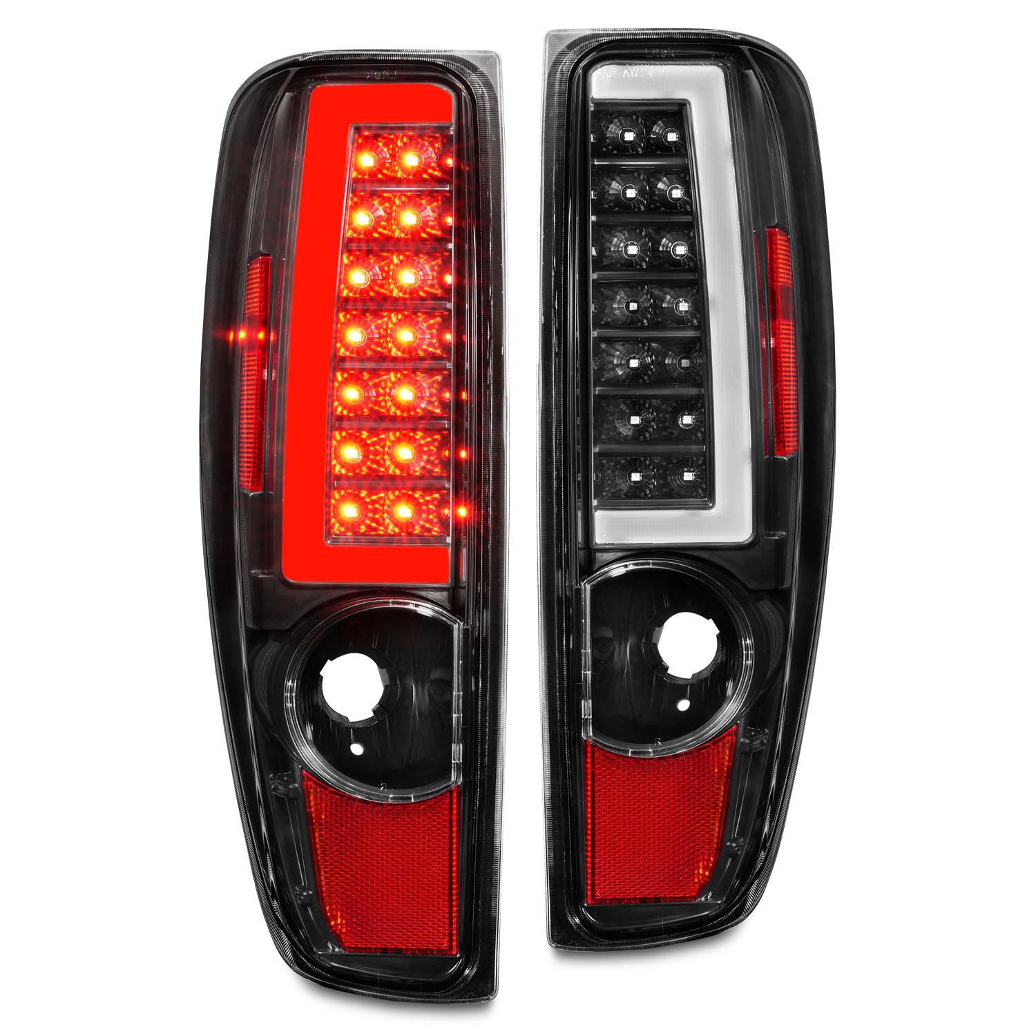 LED C Light Bar Tail Light Set with Black Housing for 04-12 Chevy ...