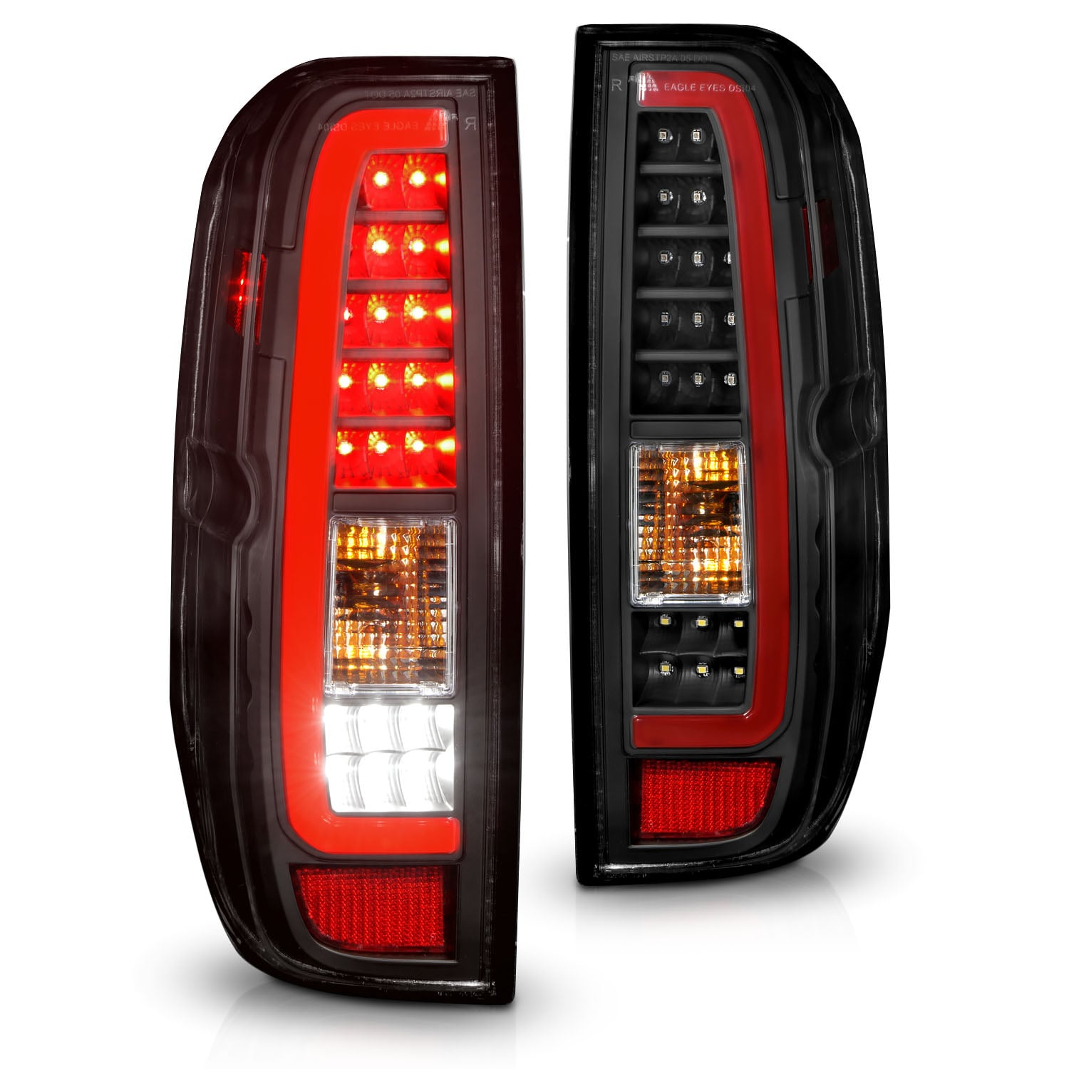 LED C-Bar Tail Light Set with Black Housing for Nissan Frontier Suzuki ...