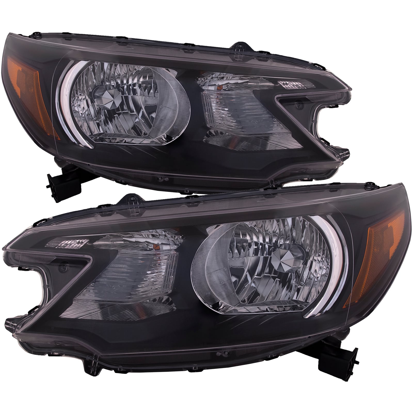 Headlights Set Halogen Right Passenger Driver Left Pair Fits 2012 2013 ...