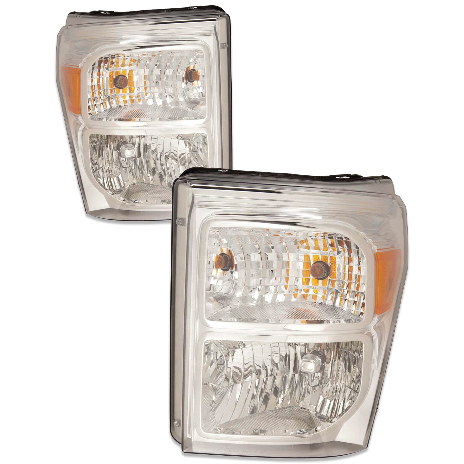 Headlight Set Compatible With Ford F250 F350 F440 F550 Super Duty 2011 ...