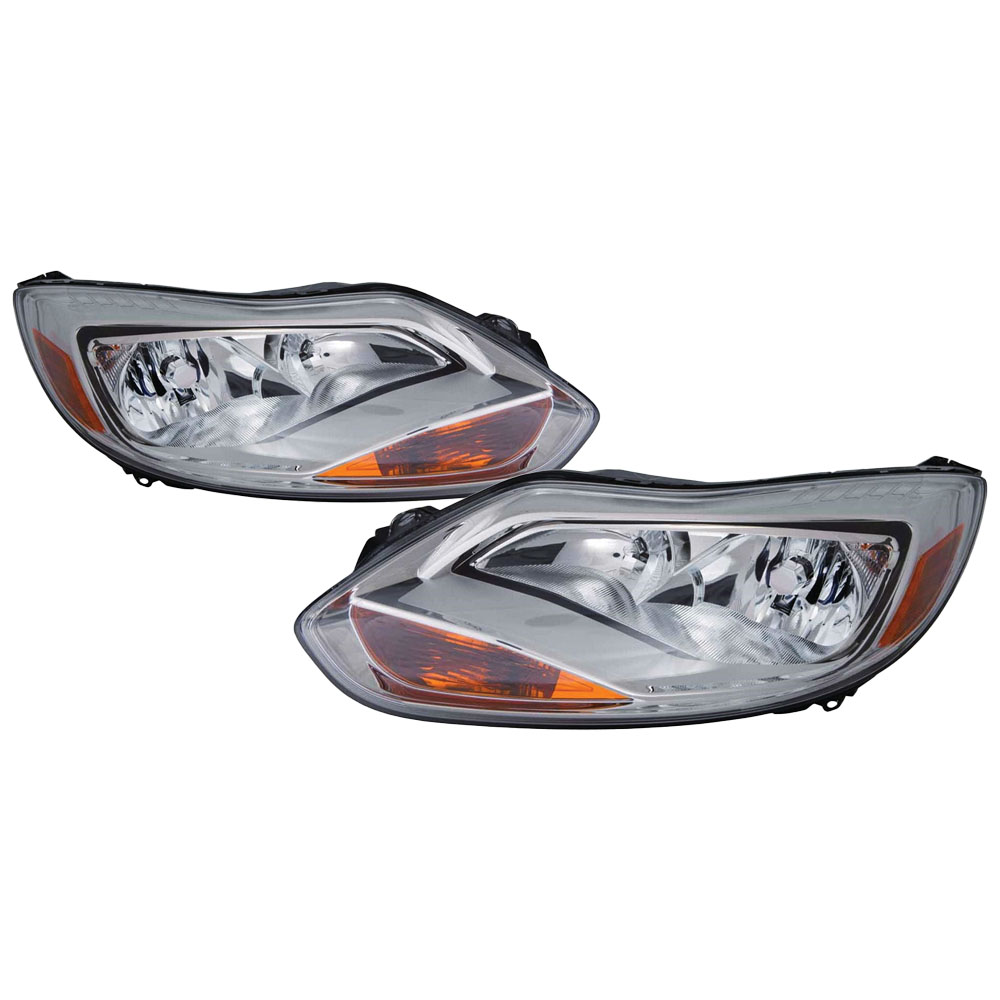 Left Driver Right Passenger Side Halogen Headlight Set for 2012-2014 ...