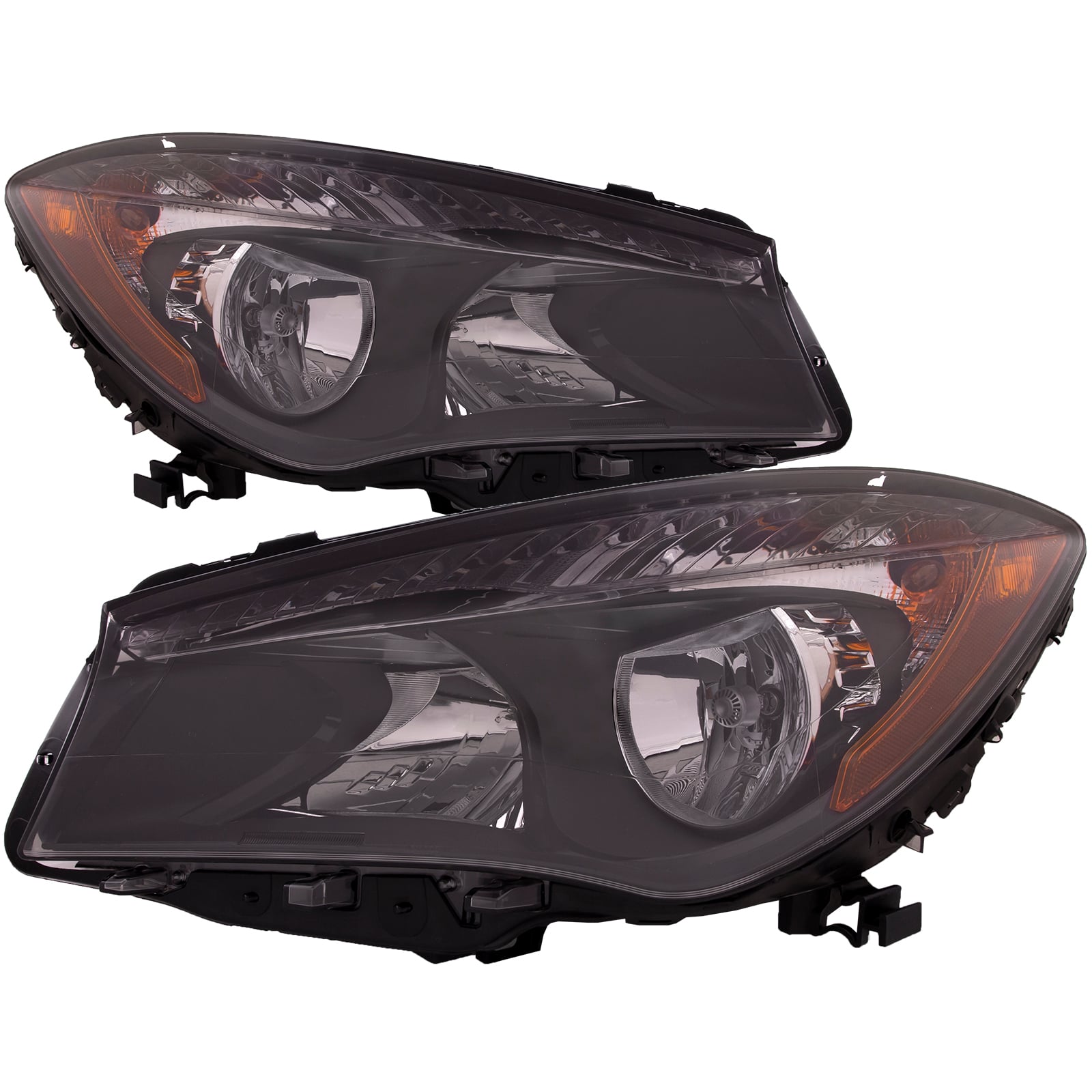 Headlight Set Halogen Black Housing w/Performance Lens Fits 2014-2019 ...