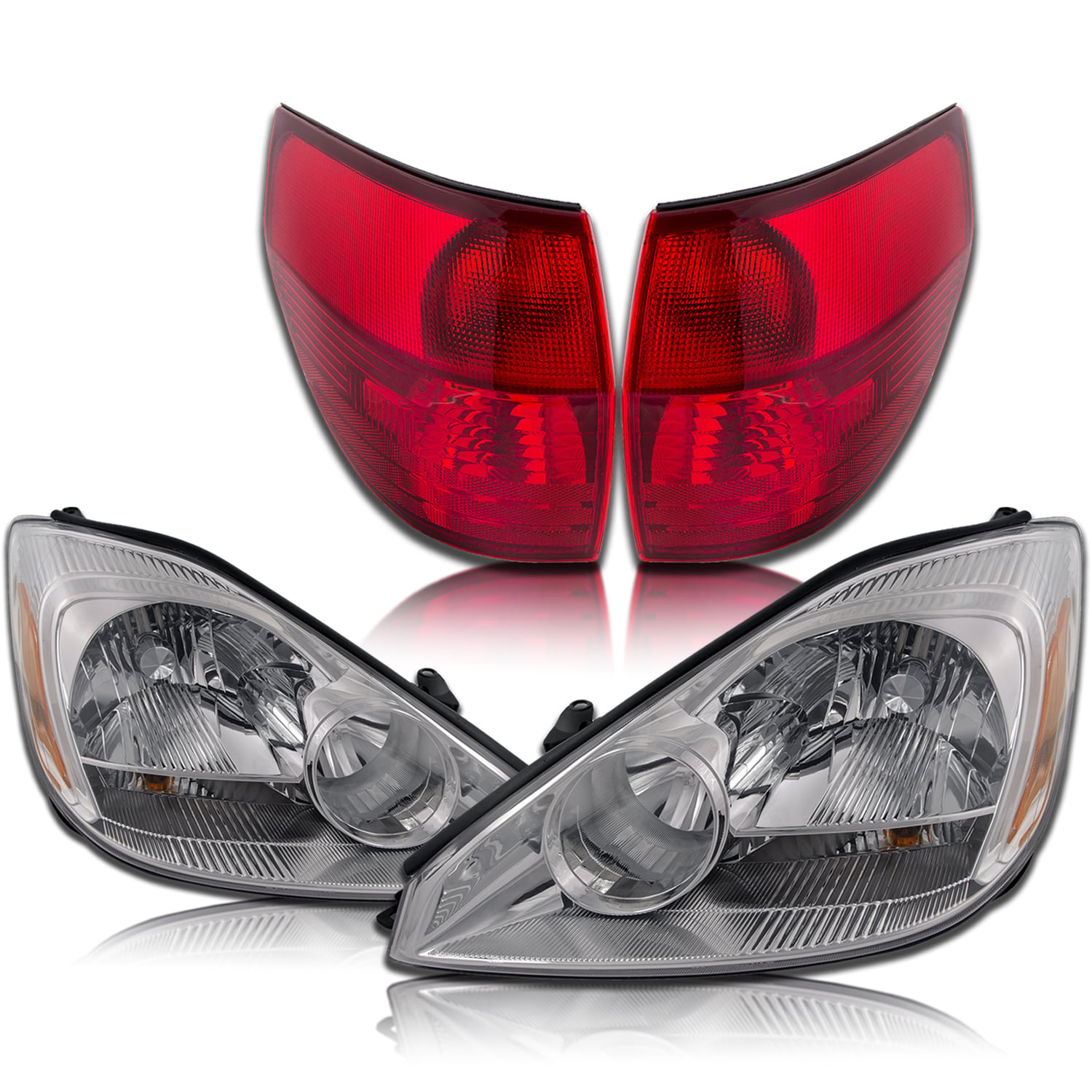 Headlight and Tail Light Set Halogen Left Driver Right Passenger Pair ...