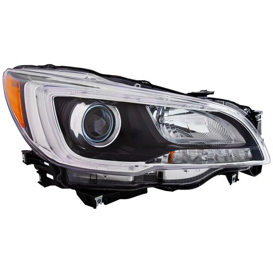 Right Passenger Side Halogen Headlight with Black Bezel CAPA Certified ...