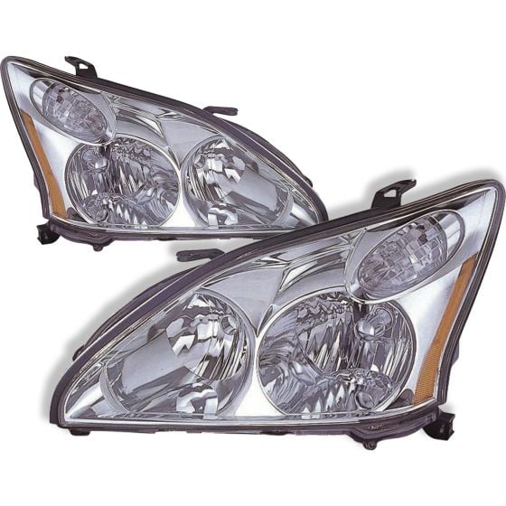 Halogen Headlight Set For 04-06 Lexus RX330 And 07-09 RX350 CAPA Certified