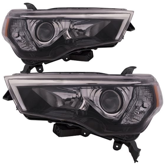 Headlight Black Bezel Left And Right Pair Halogen CAPA Certified ...