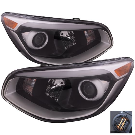 Projector Headlights Set Halogen CAPA Certified Right Passenger Left ...