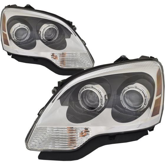 Driver Passenger HID Headlight Set For 07-12 GMC Acadia; CAPA Certified