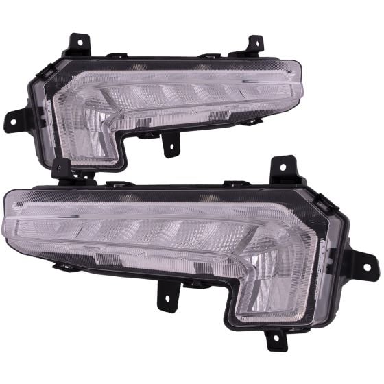 LED Daytime Running Light Driver And Passenger Pair Fits Chevrolet ...