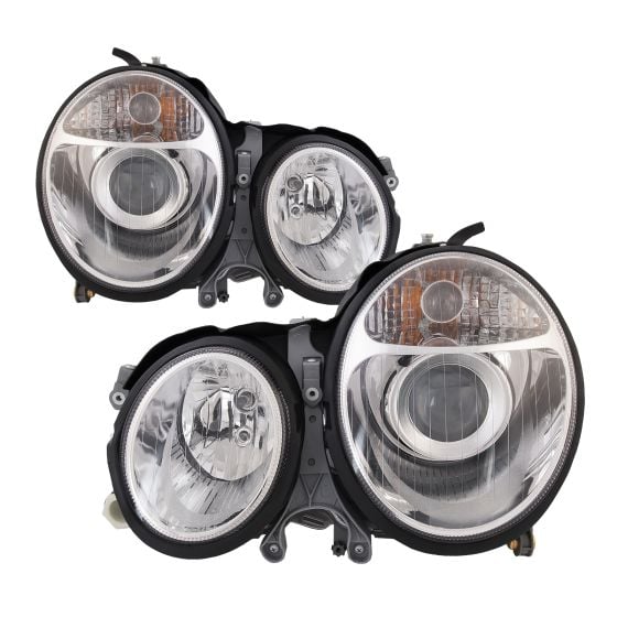 Headlights Fits Mercedes-Benz E320 2000-2003 Includes Left Driver and ...