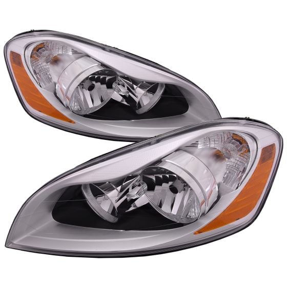 Headlights Set Halogen Left Driver Right Passenger Fits 2010-2013 Volvo ...