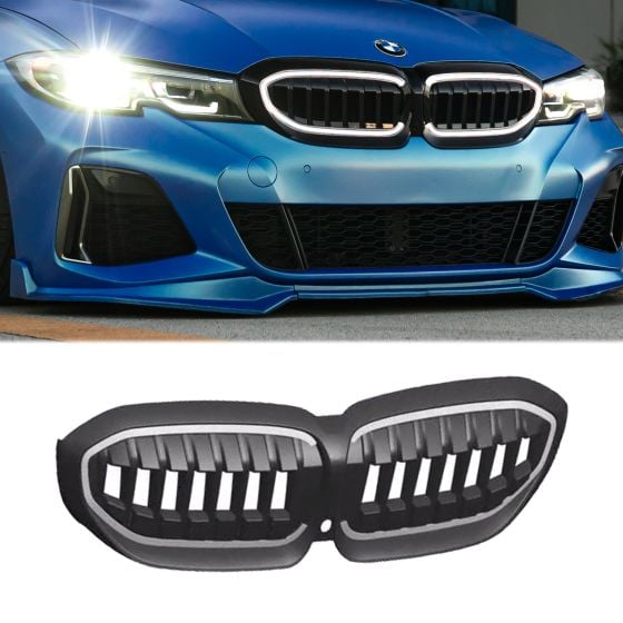 Grille with LED DRL and Startup Sequence for 2019-2022 BMW 3-Series