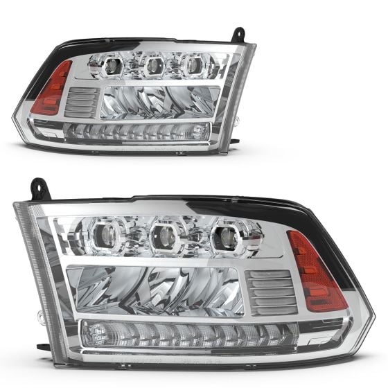 Full LED Chrome Headlight Set With Sequential Turn Signal For 2013-2018 ...