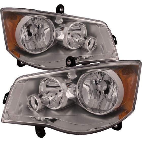 Headlights For 08-16 Chrysler Town & Country 11-20 Dodge Caravan Pair ...