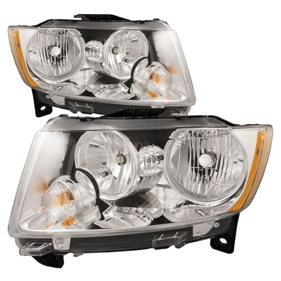 2011-2013 Jeep Grand Cherokee Headlights Set Right Passenger Left ...