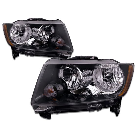 Headlight Set Compatible With Jeep Compass 2013-2017 CAPA Certified ...