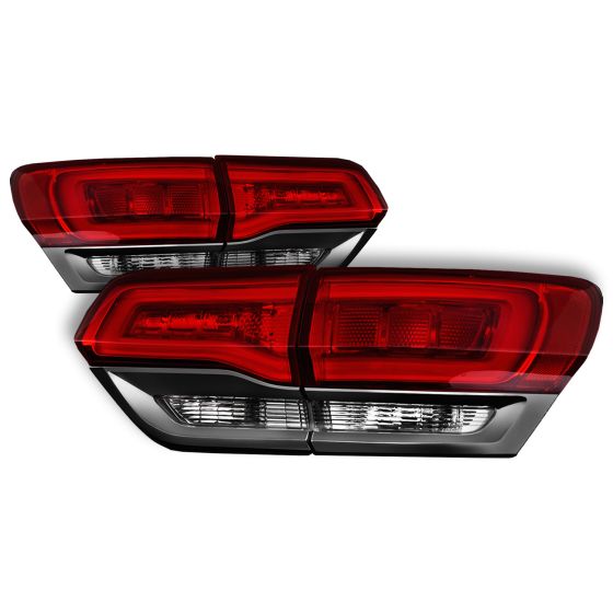 Inner Outer Pair Tail Lights For 14-21 Jeep Grand Cherokee Rear Tail Lamp