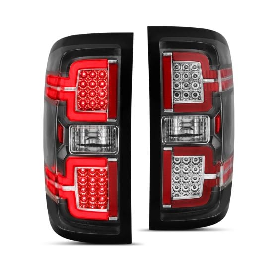 LED Light Bar Style Tail Light Set with Sequential Signal and Black ...