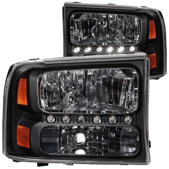 Headlights Depot Crystal Series 1999-2004 Ford Super Duty | Excursion ...