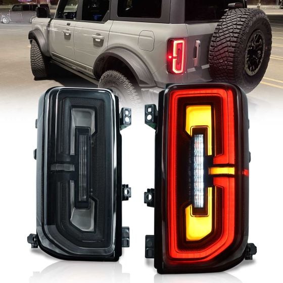 LED Tail Light Set with Smoked Lens for 2021-2024 Ford Bronco