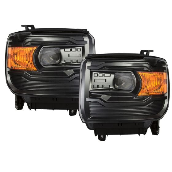 Headlights Depot 14-15 GMC Sierra Performance Headlights (Set ...