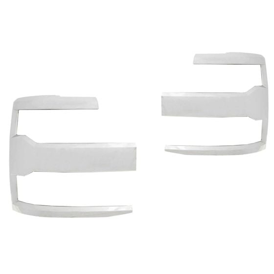 XB LED Chrome Headlight Trim For Chevrolet Silverado HD 15-19 Chrome ...
