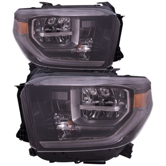 PERDE Toyota Tundra TRD Pro OE Style LED Headlights (Set; Bi-LED; Black)