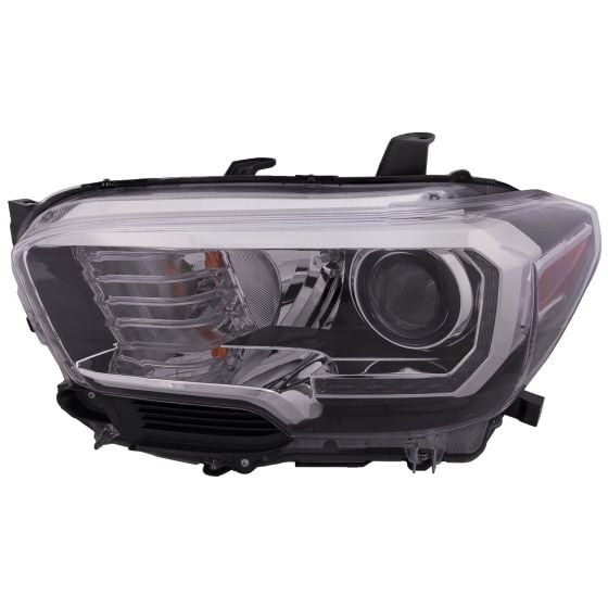 Headlights Halogen w/DRL Black Bezel w/Fog Lamps Left Driver Fits 2015 ...