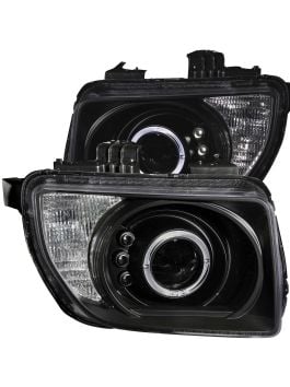 Black Housing LED Halo Projector Halogen Headlights Compatible with ...