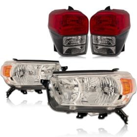 Left And Right Pair CAPA Certified Halogen Headlight and Tail Light Set ...