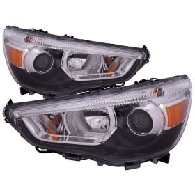 Headlight Halogen CAPA Certified Left And Right Pair Fits 2011-2019 ...