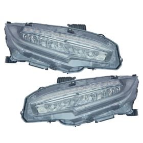 Headlight LED Type CAPA Certified Left And Right Pair Fits 2016-2021 ...