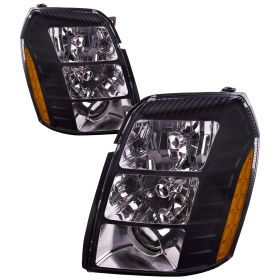 Headlights Depot 07-14 Cadillac Escalade EXT/ESV/Hybrid HID Headlights ...