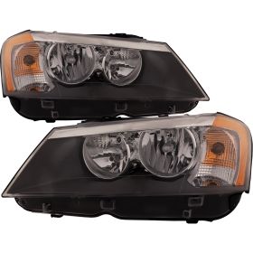 Halogen Headlight Driver And Passenger Set For BMW X3 2011-2014 CAPA ...