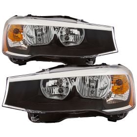 Headlight Halogen Left And Right Pair CAPA Certified Fits 2015-2018 BMW ...