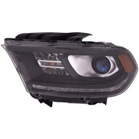 Headlight Halogen With DRL LED Black Bezel Left Driver Fits 2014-2015 ...